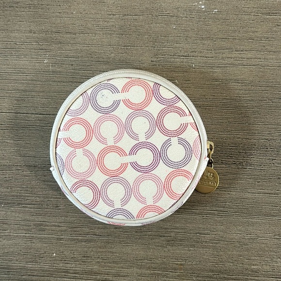Coach | Bags | Coach Round Coin Purse Monogram Multicolor | Poshmark